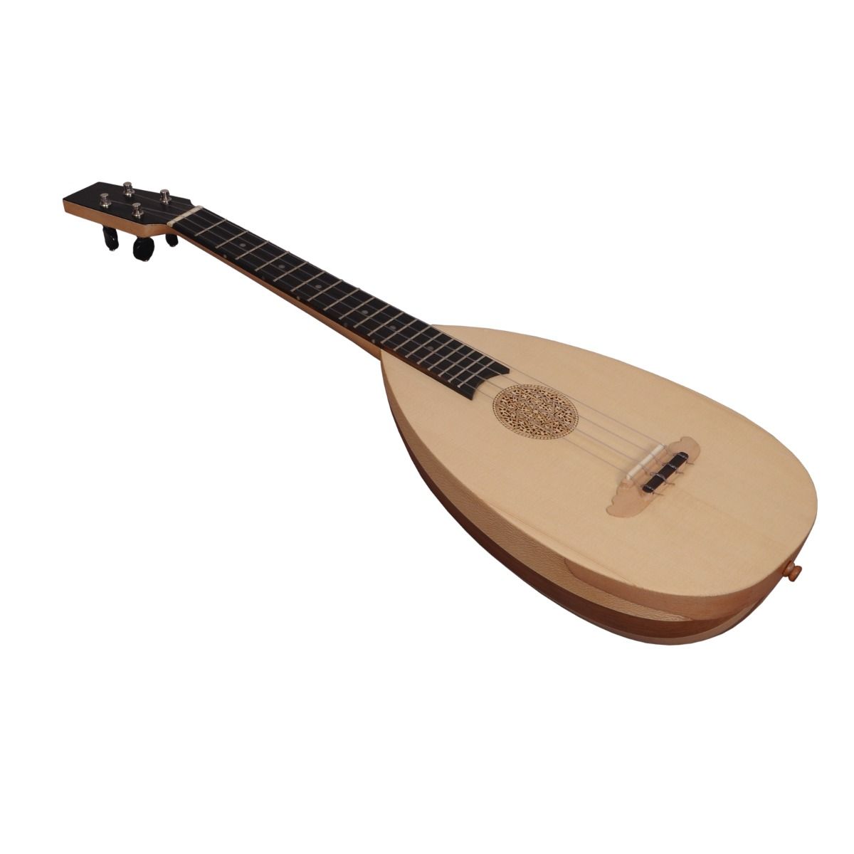 HEARTLAND BAROQUE UKULELE, 4 STRING TENOR VARIEGATED WALNUT AND ...